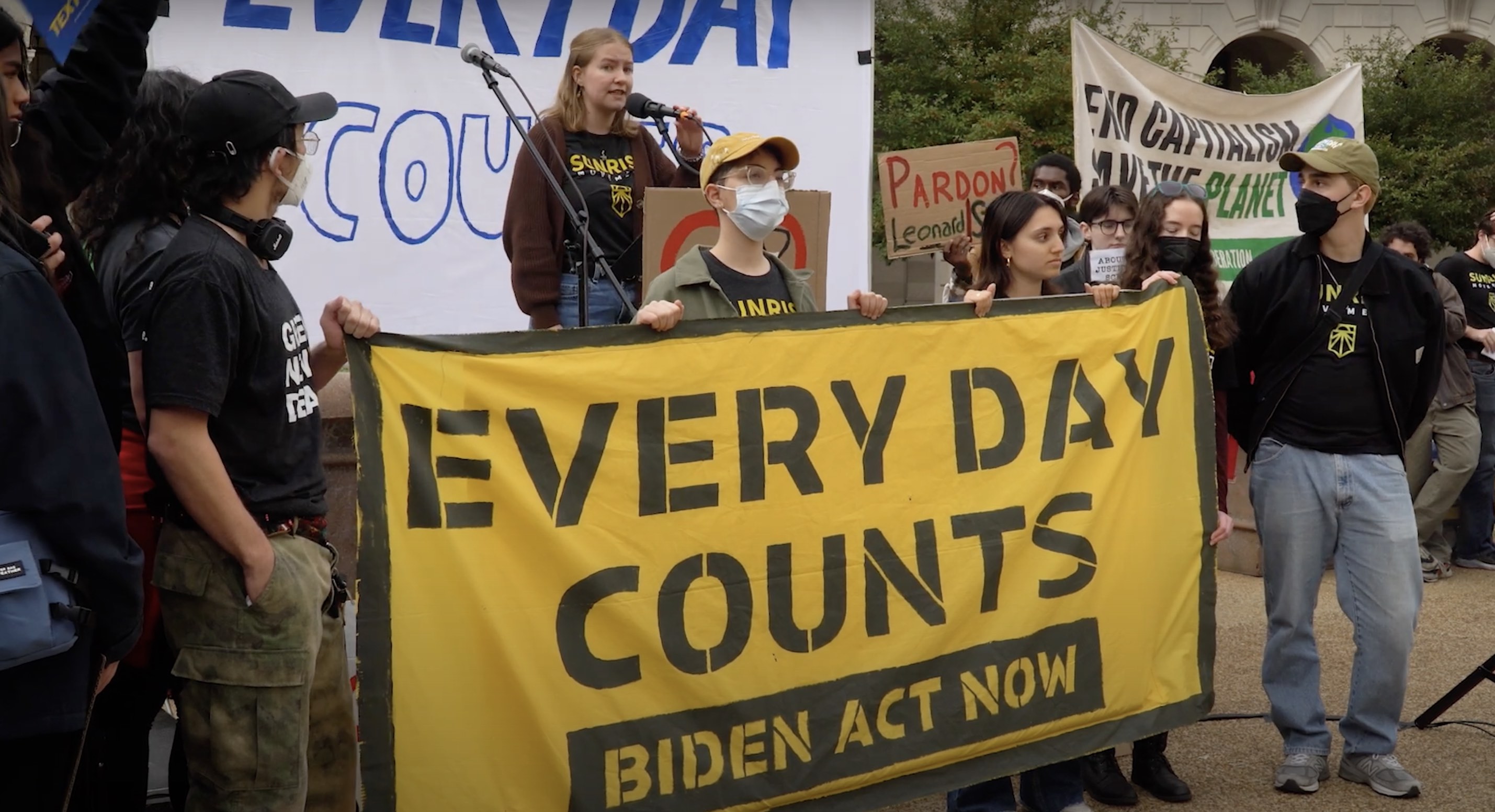 Climate rally attendees pressure Biden to act in final months